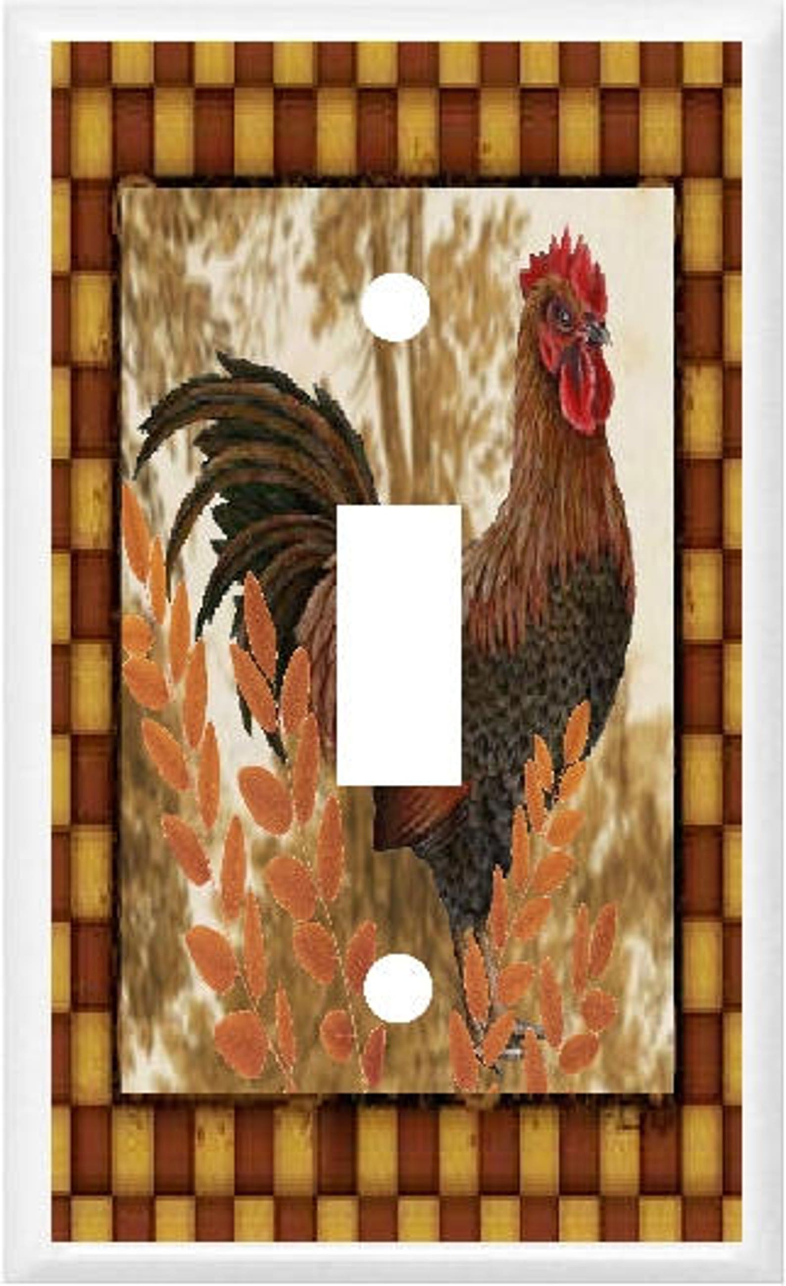 COUNTRY ROOSTER PRIMITIVE Light Switch Cover Plate # 2 You Pick Plate ...
