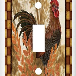 COUNTRY ROOSTER PRIMITIVE Light Switch Cover Plate # 2 You Pick Plate ...
