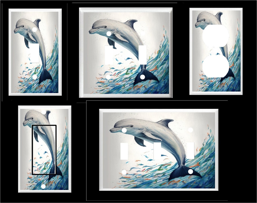 DOLPHIN OCEAN SEA Life Light Switch Cover Plate or Outlet Home Decor - Etsy