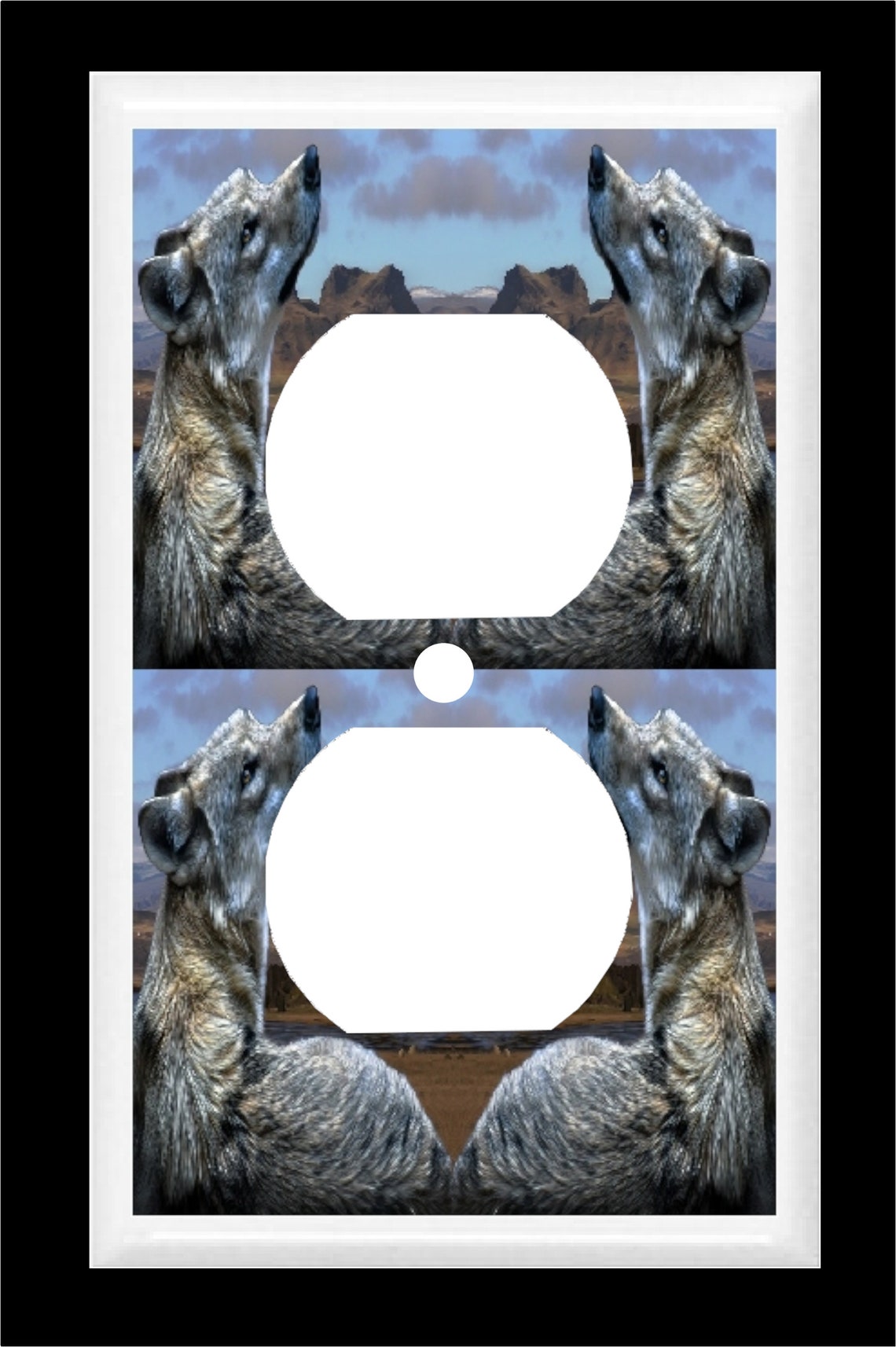 WOLF RESTING by a RIVER Light Switch Cover Plate or Outlet Home Decor ...