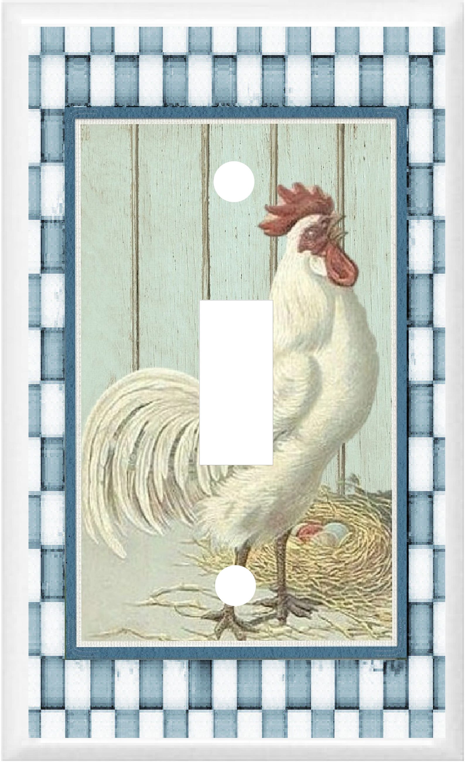 COUNTRY ROOSTER PRIMITIVE Light Switch Cover Plate or Outlet Home Decor ...