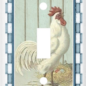 COUNTRY ROOSTER PRIMITIVE Light Switch Cover Plate or Outlet Home Decor ...