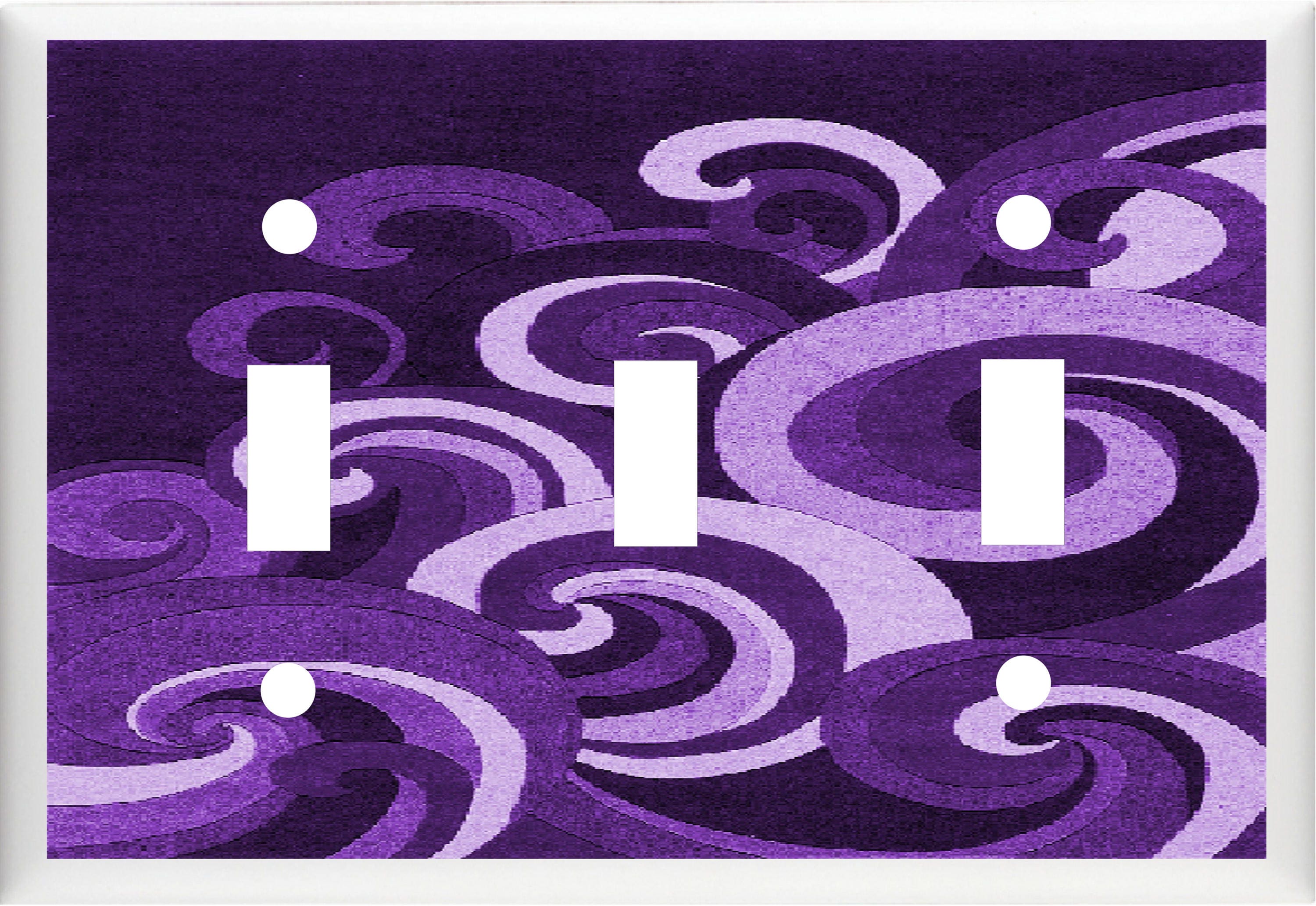 Swirl Wave Purple Light Switch Cover Plate or Outlet Free - Etsy
