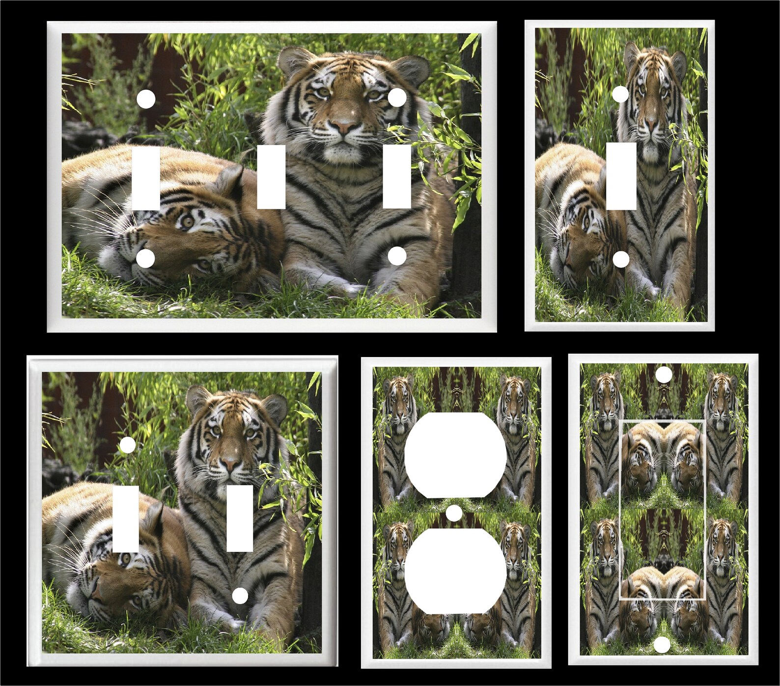 BENGAL TIGERS #5 Jungle Cats Light Switch Cover Plate or Outlet Home ...