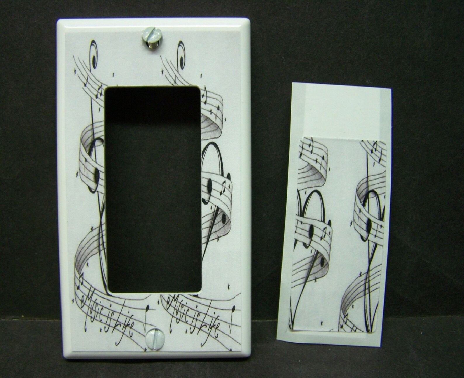 MUSIC NOTES Music is Life Light Switch Cover Plate Home Decor - Etsy