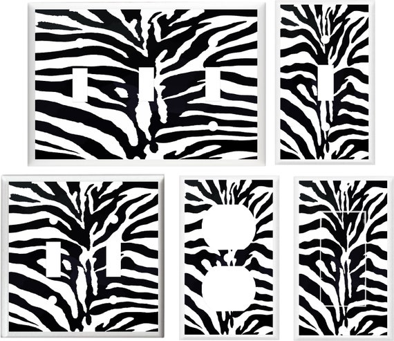 ZEBRA PRINT STRIPES 2 Light Switch Cover Plate Home Decor - Etsy