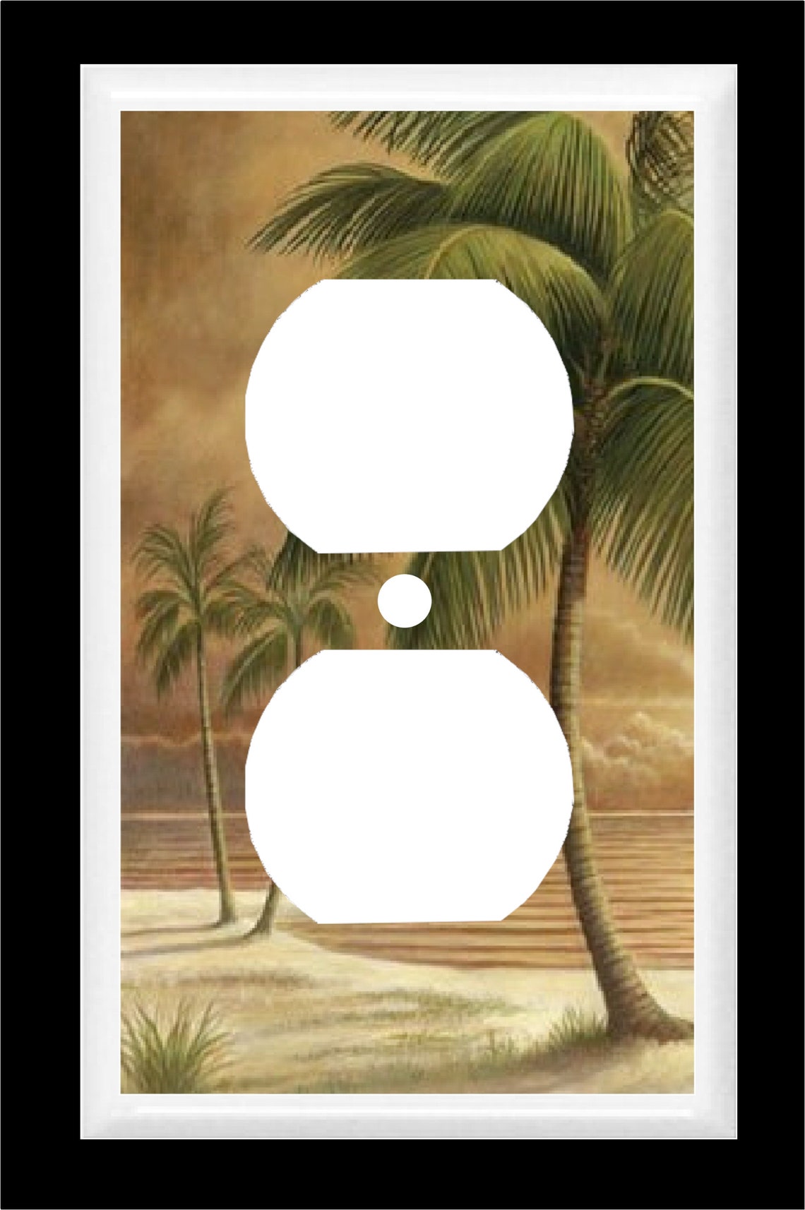 PALM TREE in PARADISE Beach Sailboat #8 Light Switch Cover Plate or ...
