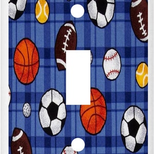 All Sports Light Switch Cover Plate or Outlet Boys Room Decor You Pick ...