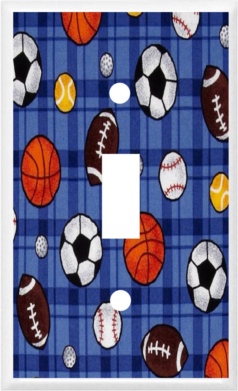All Sports Light Switch Cover Plate or Outlet Boys Room Decor You Pick ...