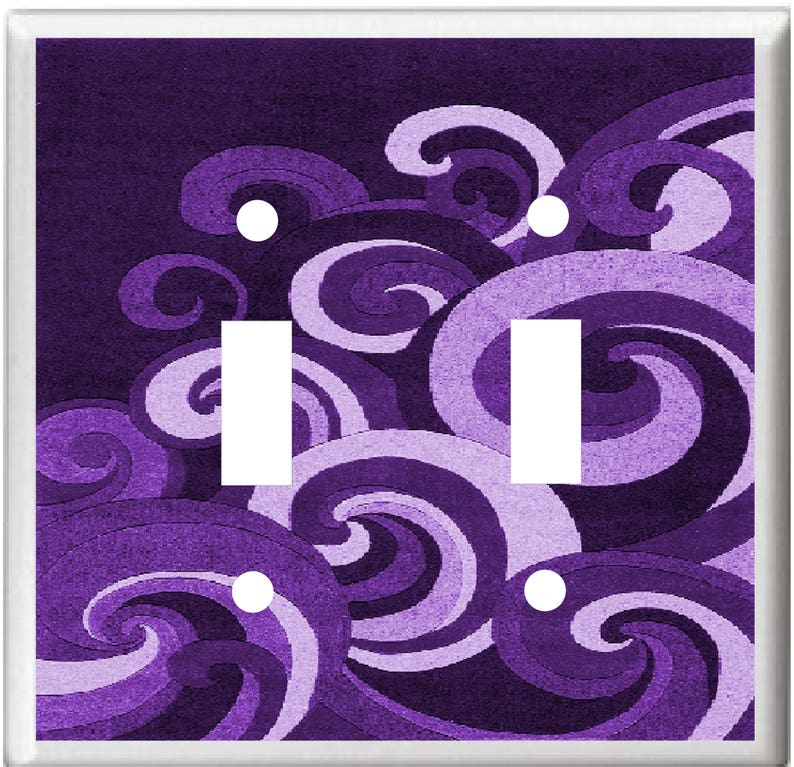 Swirl Wave Purple ~ Light Switch Cover Plate or Outlet - Etsy