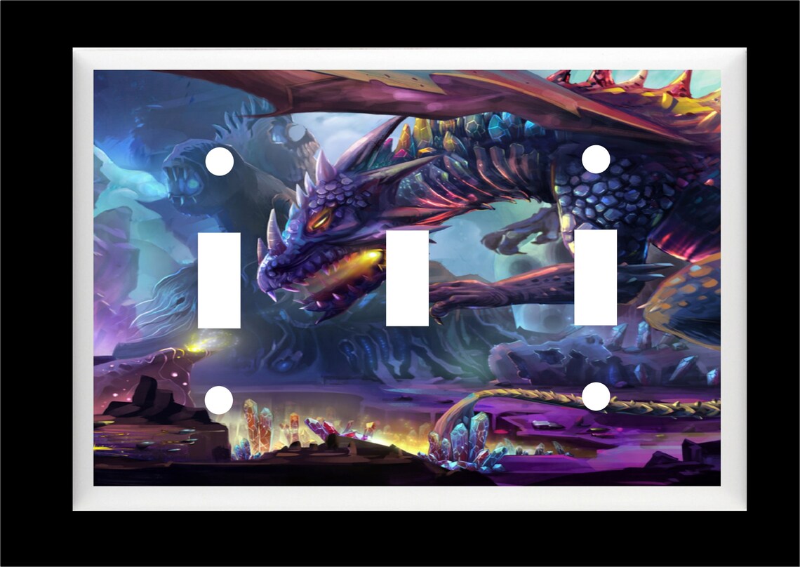 FIRE DRAGON 3 Fantasy Light Switch Cover Plate or Outlet | Etsy