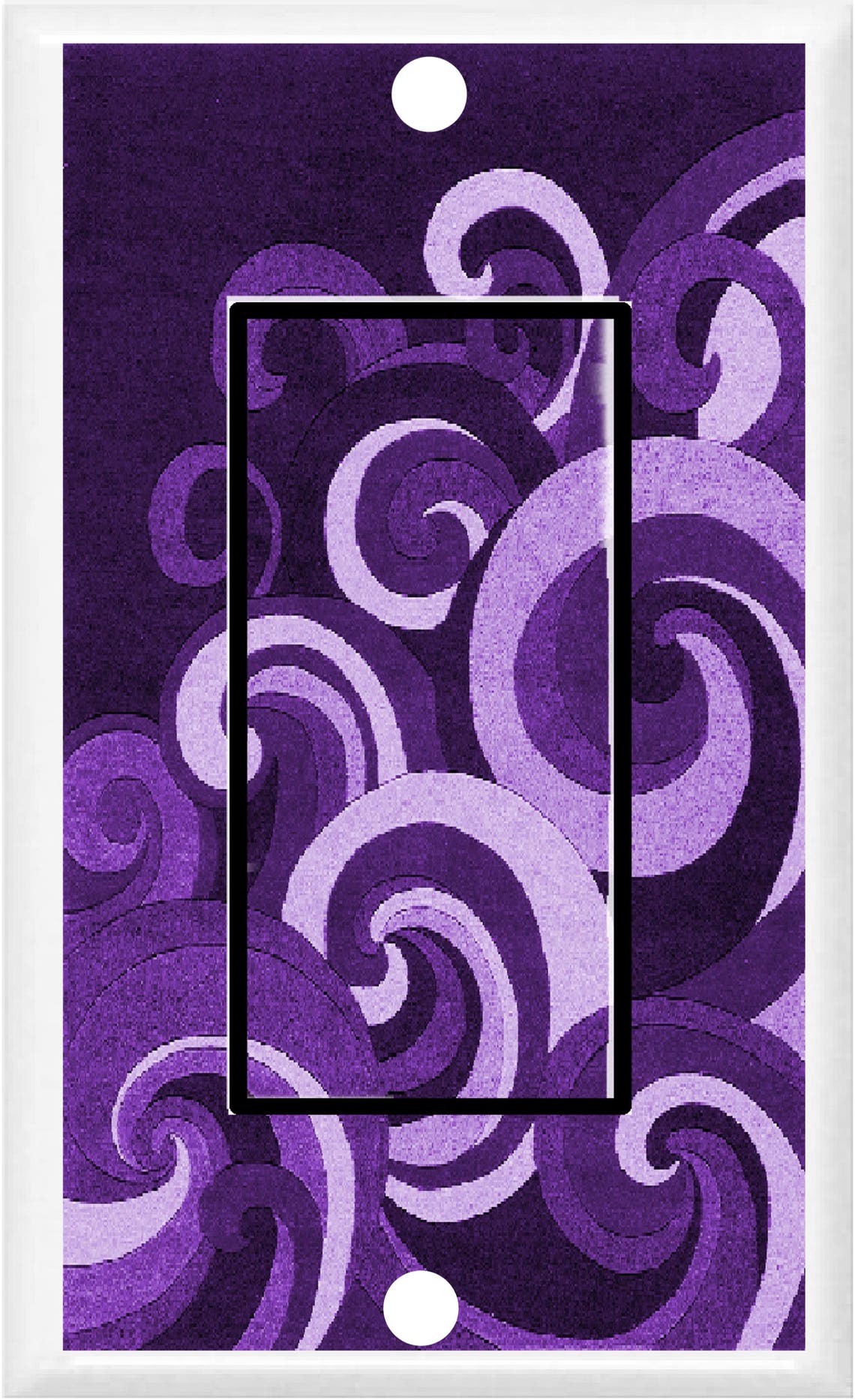 Swirl Wave Purple Light Switch Cover Plate or Outlet Free | Etsy