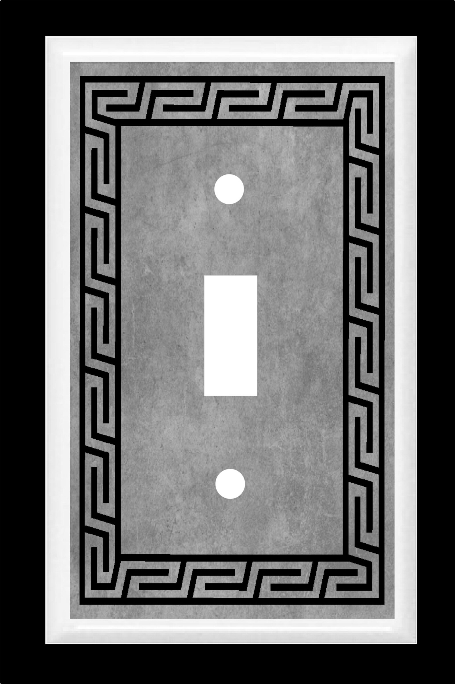 GREEK KEY GRAY Tones Light Switch Cover Plate or Outlet Home - Etsy