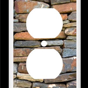 FAUX STACKED STONE Light Switch Cover Plate or Outlet Home Decor - Etsy
