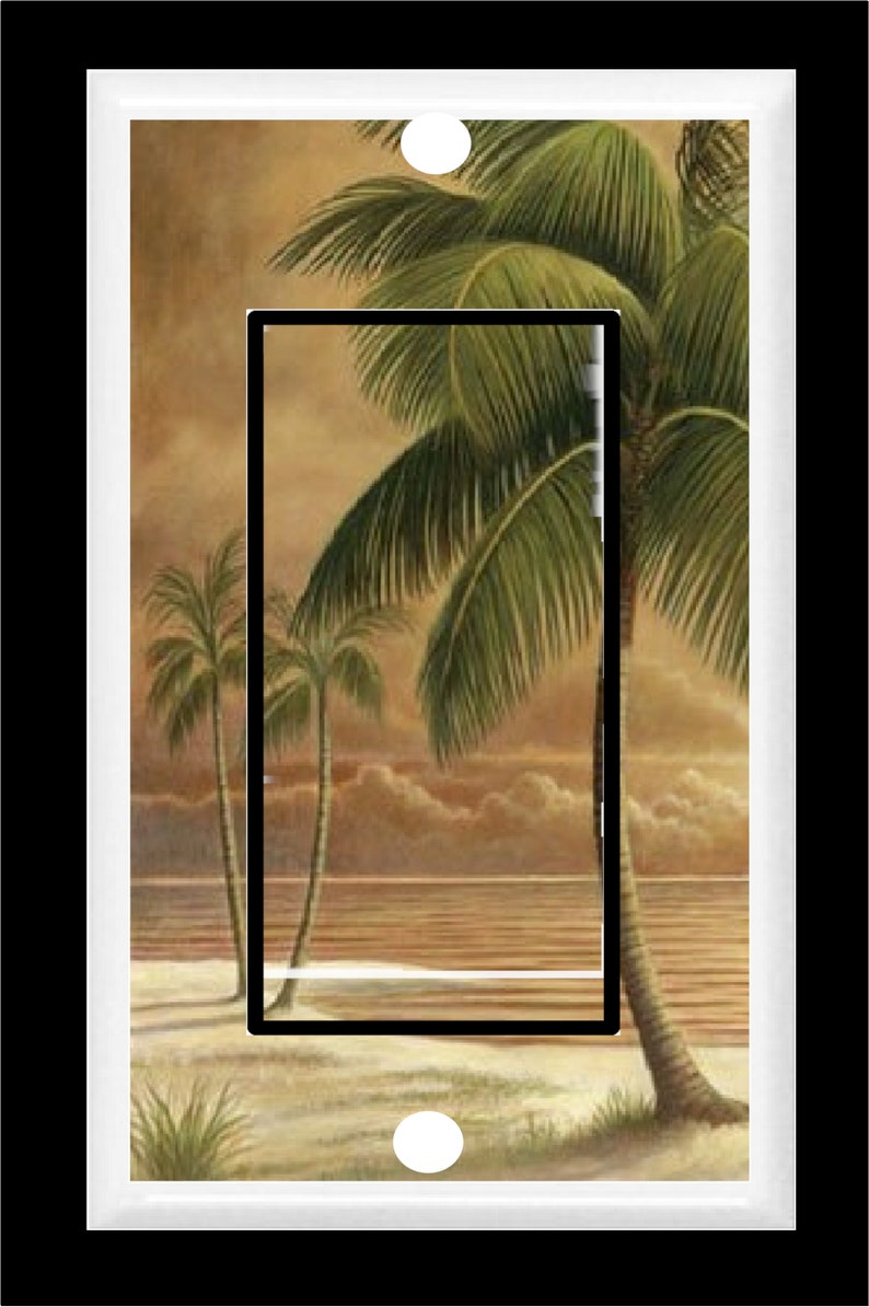 PALM TREE in PARADISE Beach Sailboat #8 Light Switch Cover Plate or ...