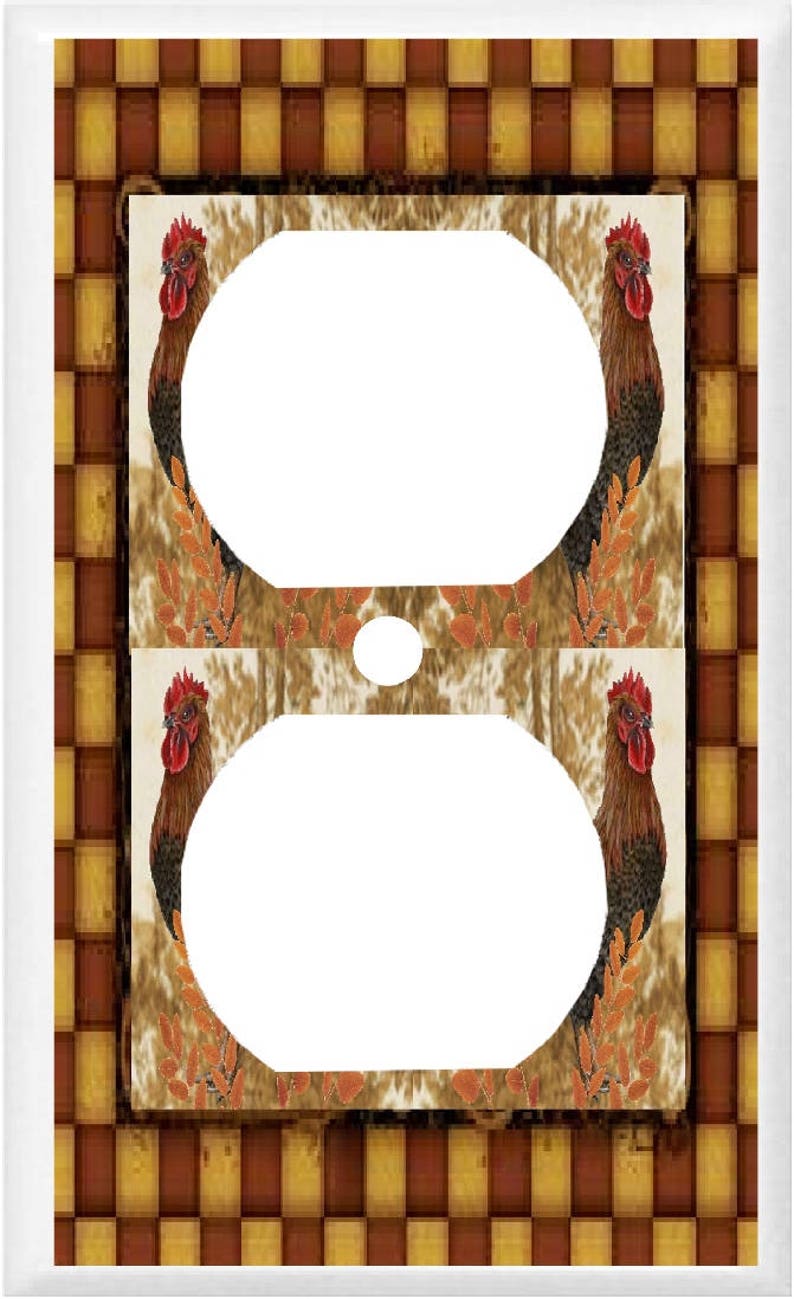 COUNTRY ROOSTER PRIMITIVE Light Switch Cover Plate # 2 You Pick Plate ...