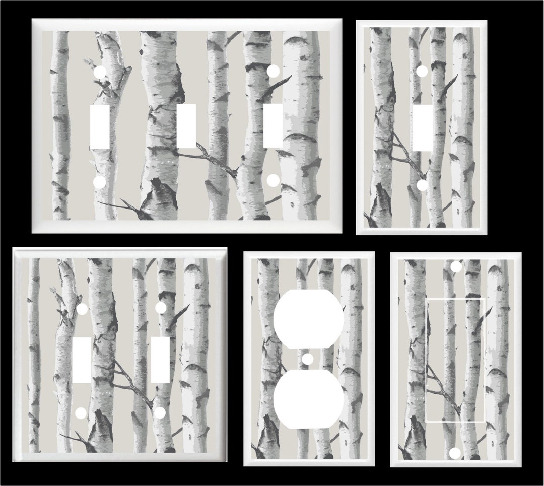 Birch Tree Trees Country Rustic Light Switch Cover Plate or Outlet Home ...