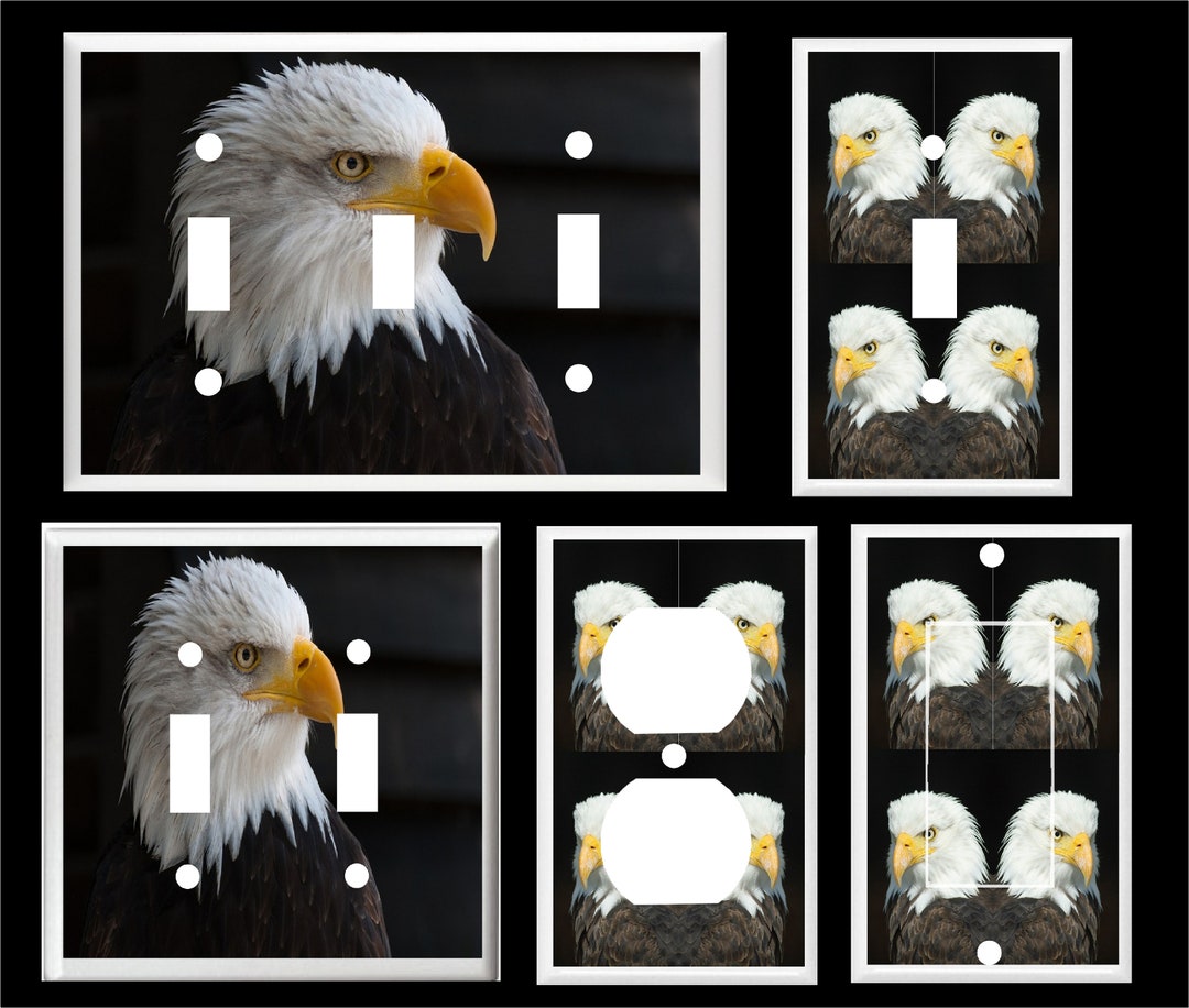 AMERICAN BALD EAGLE # 10 Light Switch Cover Plate or Outlet Home Decor ...