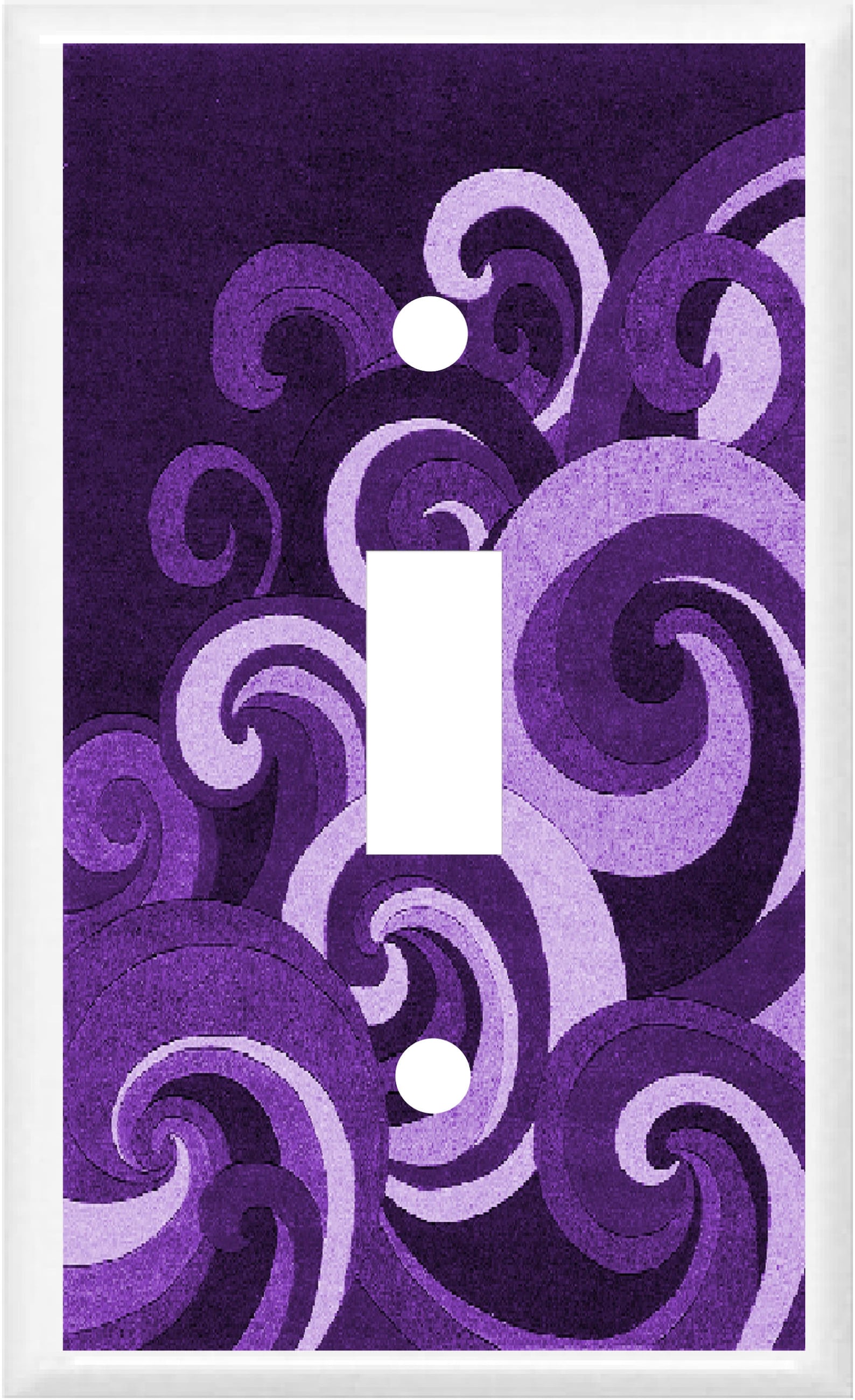 Swirl Wave Purple Light Switch Cover Plate or Outlet Free | Etsy