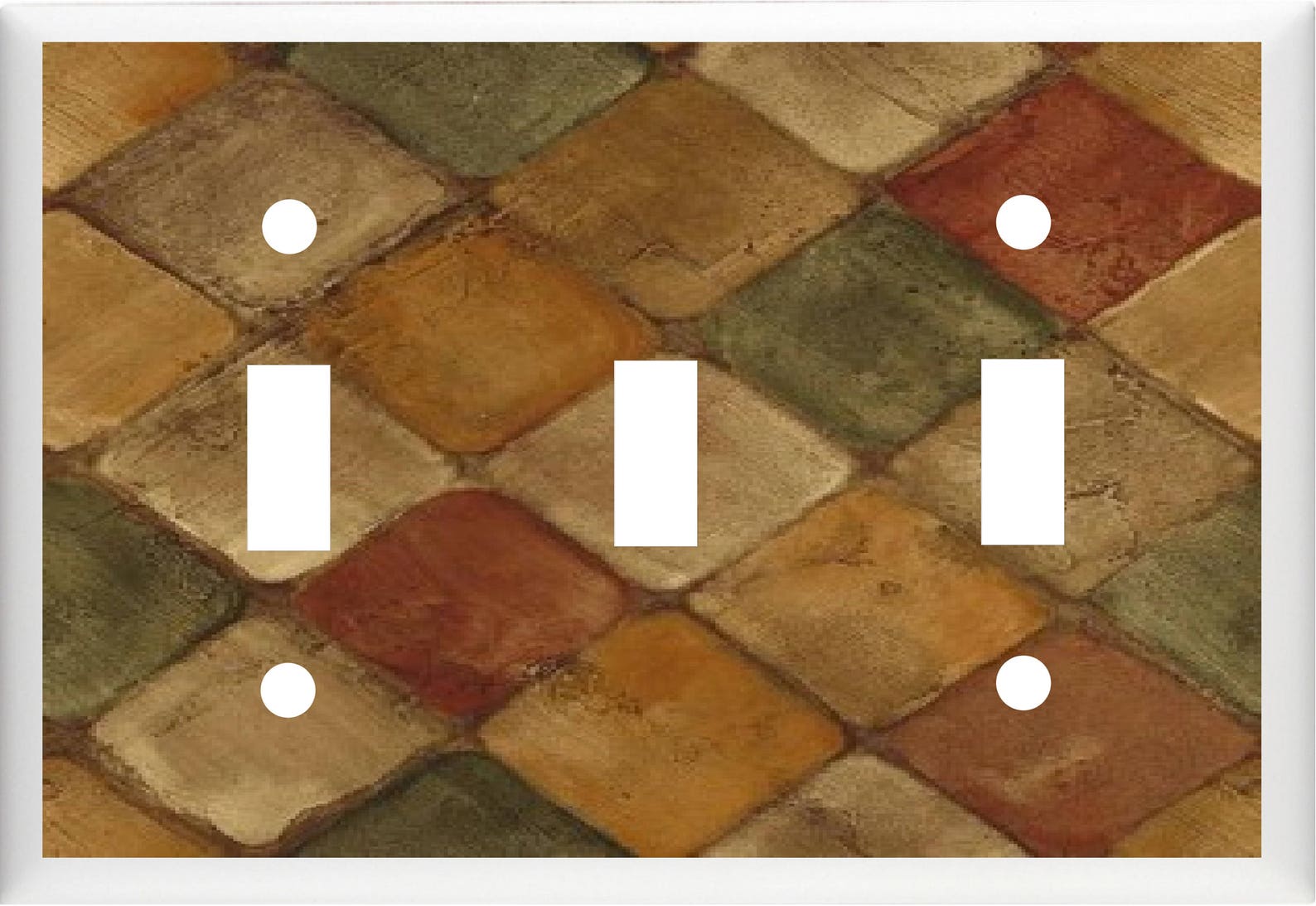 Italian Tuscan Tile Design Earth Tones Kitchen Home Decor Light Switch ...