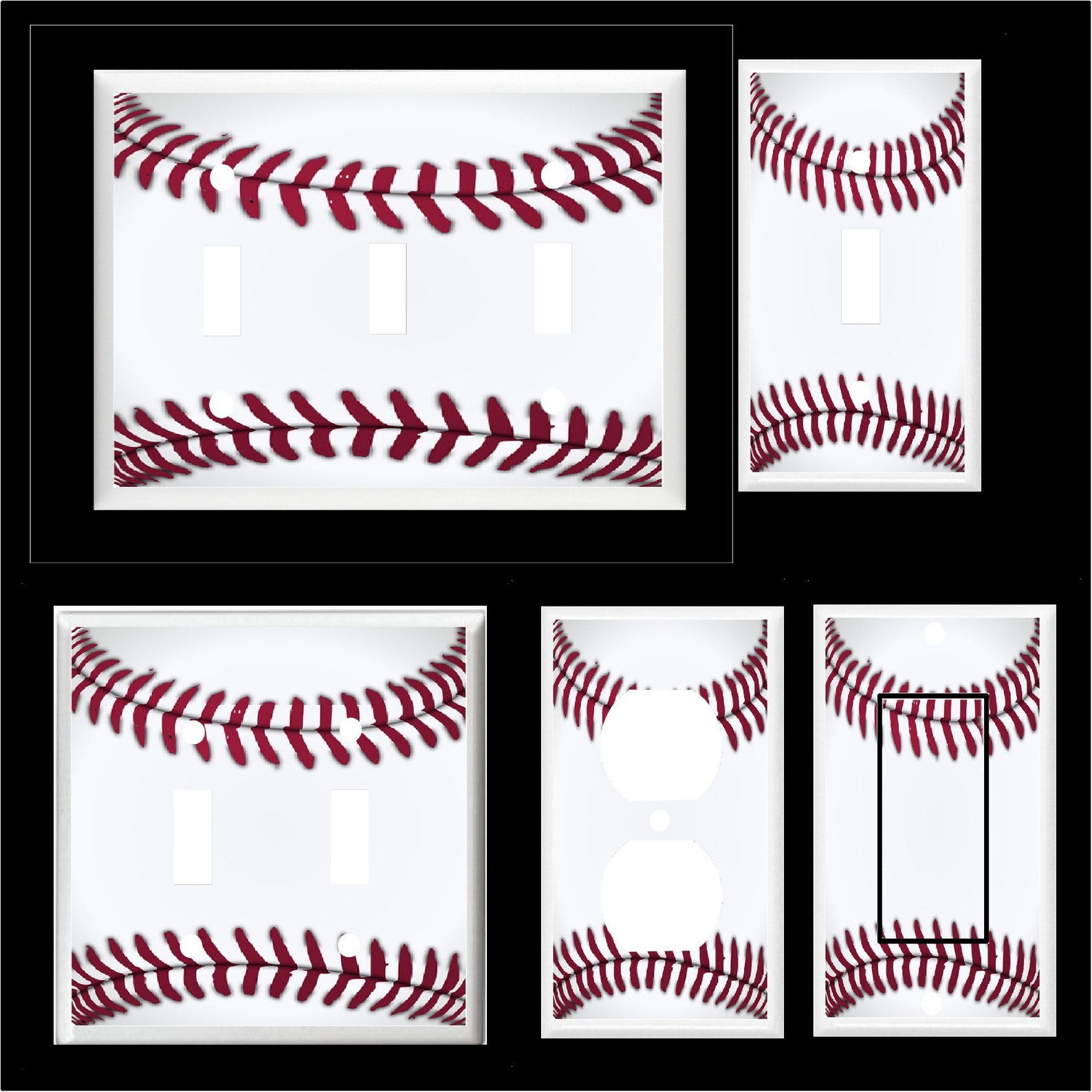 BASEBALL Light Switch Cover Plate or Outlet Free Shipping in | Etsy