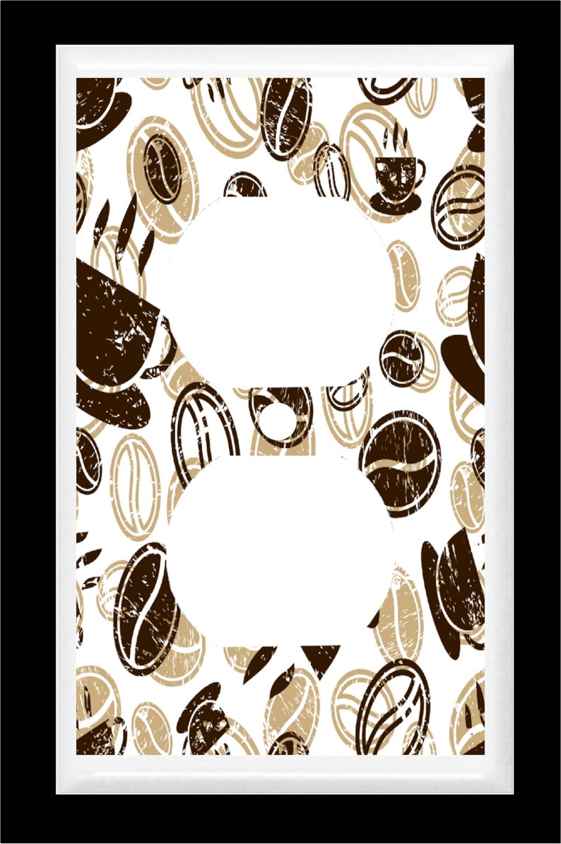 RETRO COFFEE CUP and Beans Light Switch Cover Plate or Outlet Home ...