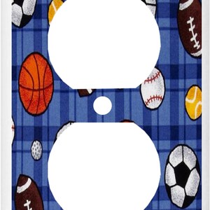 All Sports Light Switch Cover Plate or Outlet Boys Room Decor You Pick ...