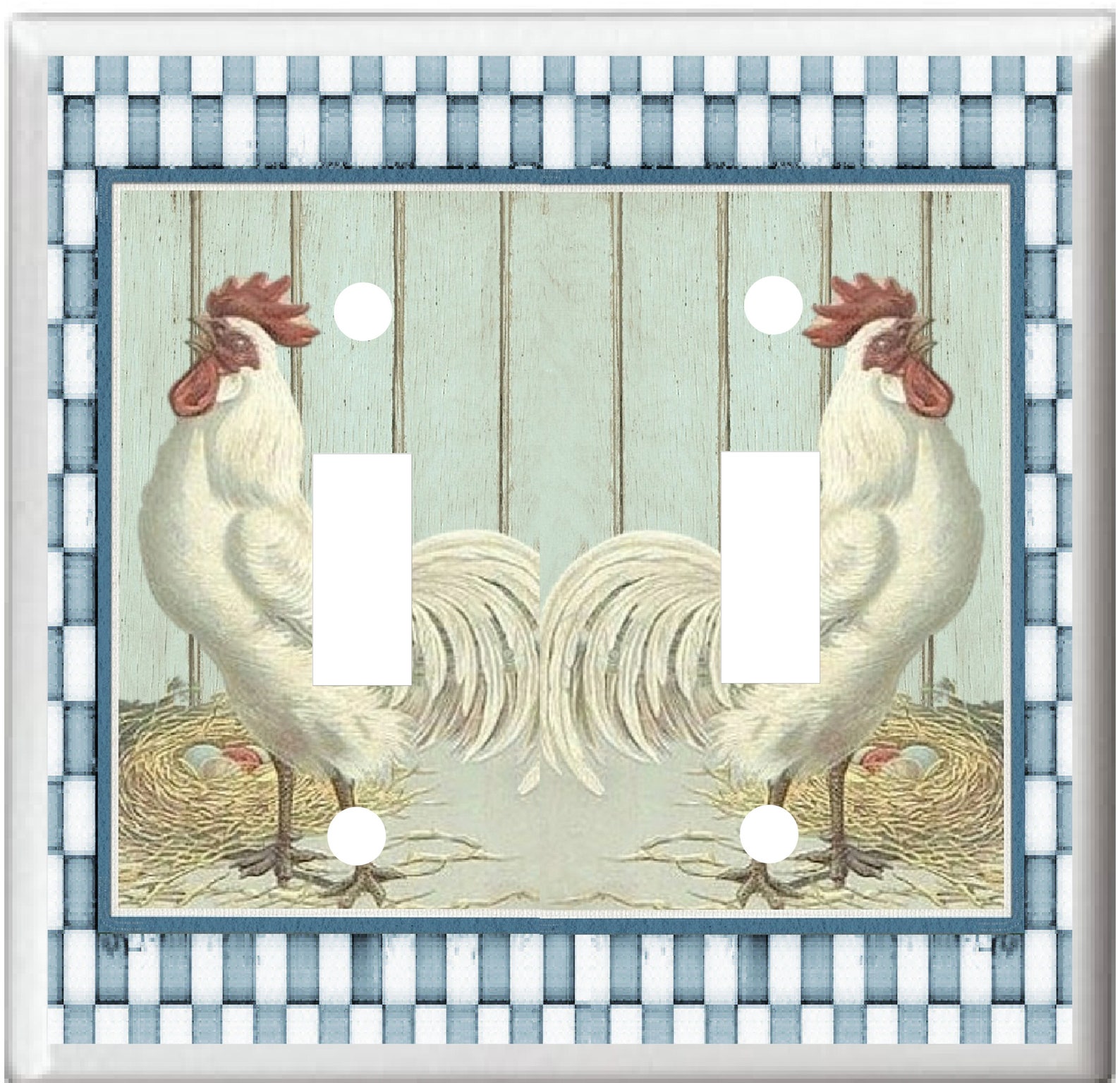 COUNTRY ROOSTER PRIMITIVE Light Switch Cover Plate or Outlet Home Decor ...