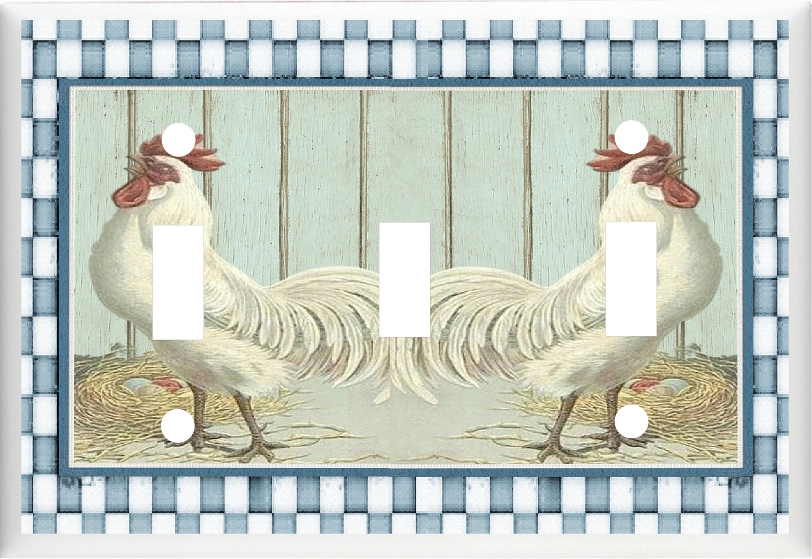 COUNTRY ROOSTER PRIMITIVE Light Switch Cover Plate or Outlet Home Decor ...