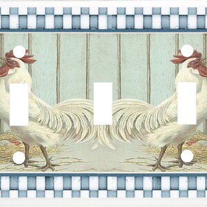 COUNTRY ROOSTER PRIMITIVE Light Switch Cover Plate or Outlet Home Decor ...
