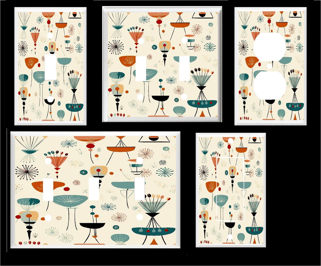 MIDCENTURY MODERN #4 Light Switch Cover Plate or Outlet Home Decor - Etsy