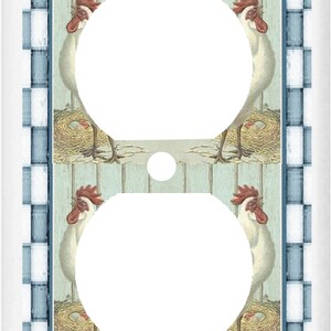 COUNTRY ROOSTER PRIMITIVE Light Switch Cover Plate or Outlet Home Decor ...