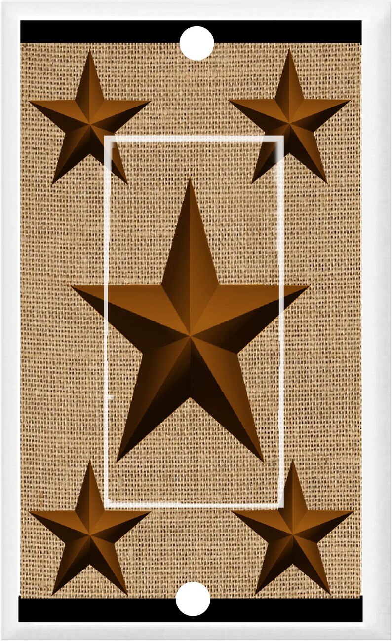 Barn Star Brown Background Country Rustic Design 25 Light Switch Cover ...