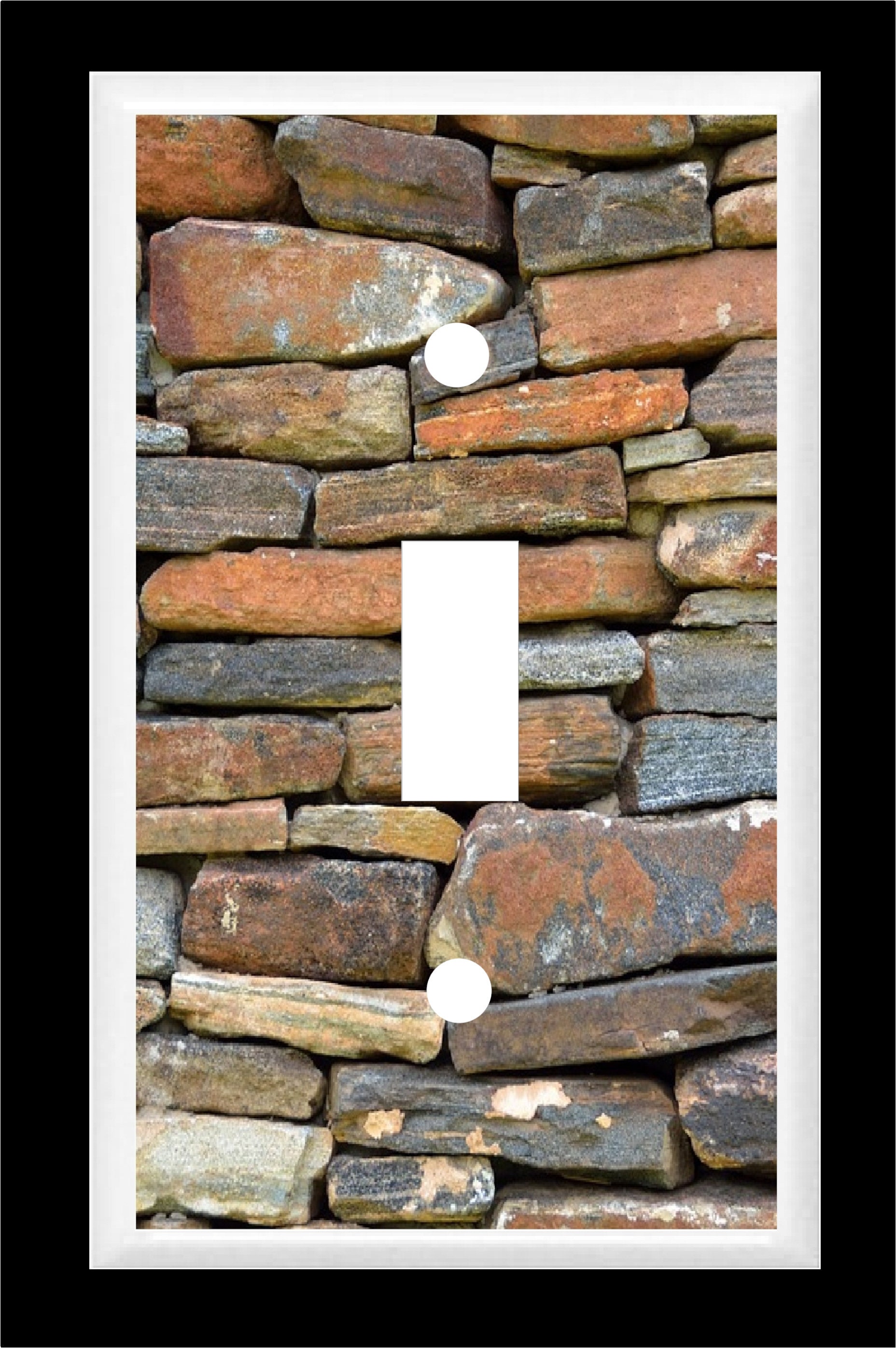 FAUX STACKED STONE Light Switch Cover Plate or Outlet Home Decor - Etsy