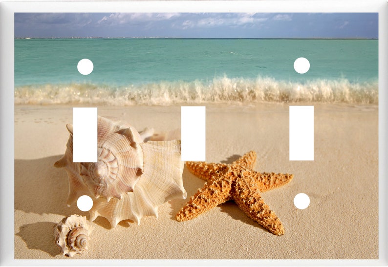 SEASHELL STARFISH BEACH 21 Light Switch Cover or Outlet Home - Etsy