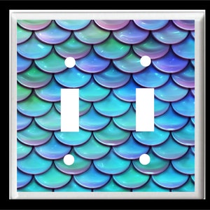 Mermaid Tail Fish Scales Light Switch Cover Plate #1 or Outlet - Etsy