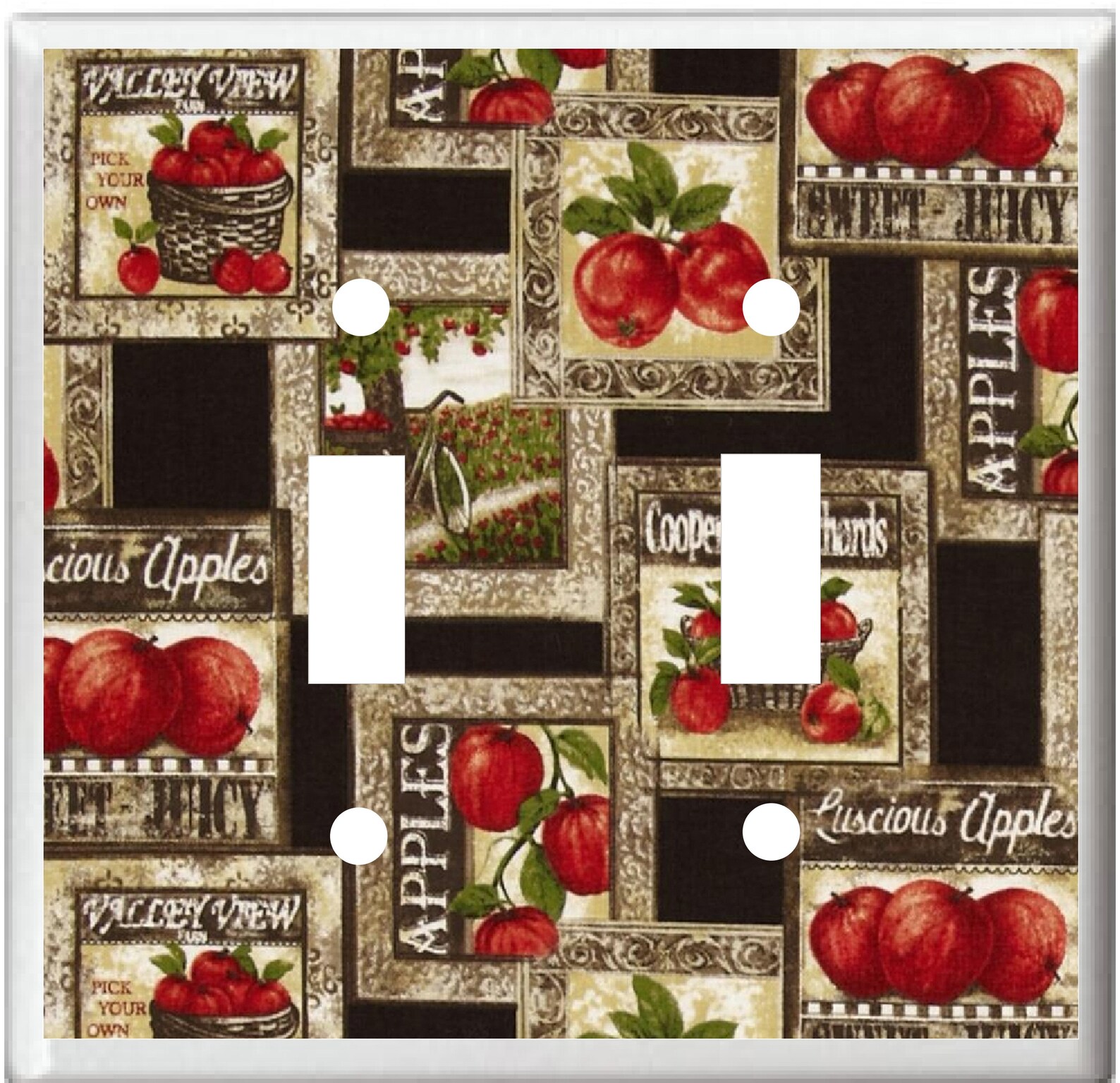 Red Apple Vintage Labels Brands Light Switch Cover Plate or | Etsy