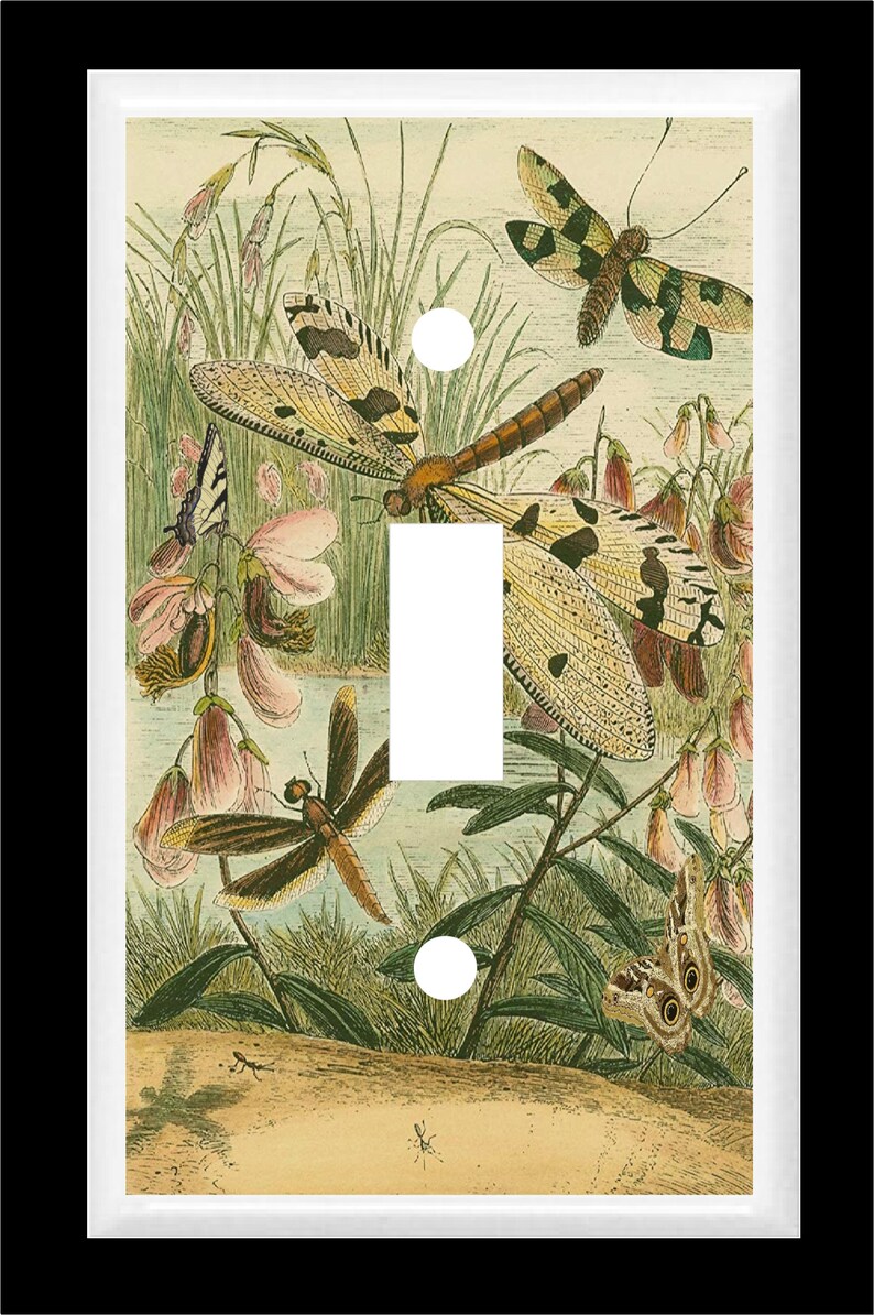 DRAGONFLY BUTTERFLY #2 Light Switch Cover Plate or Outlet Cover Home ...