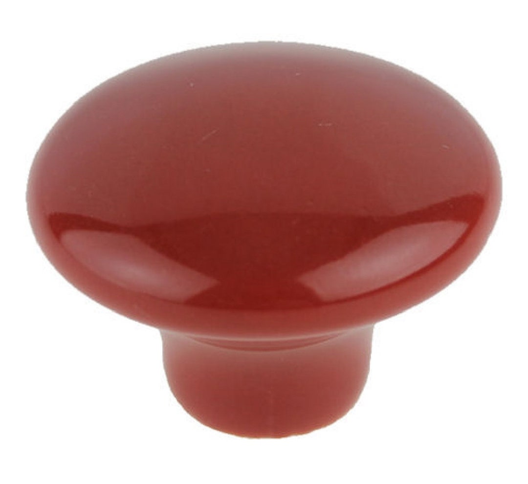 RED CERAMIC KNOBS 1.5 Diameter Set of 2 Retro 50's Red Cola Red Great ...