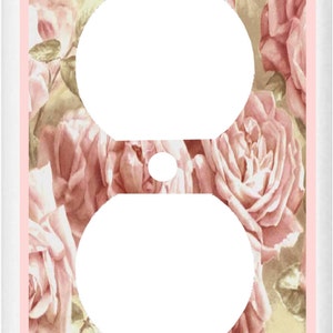 Victorian Pink Roses # 10 so Chic Light Switch Cover Plate or Outlet ...
