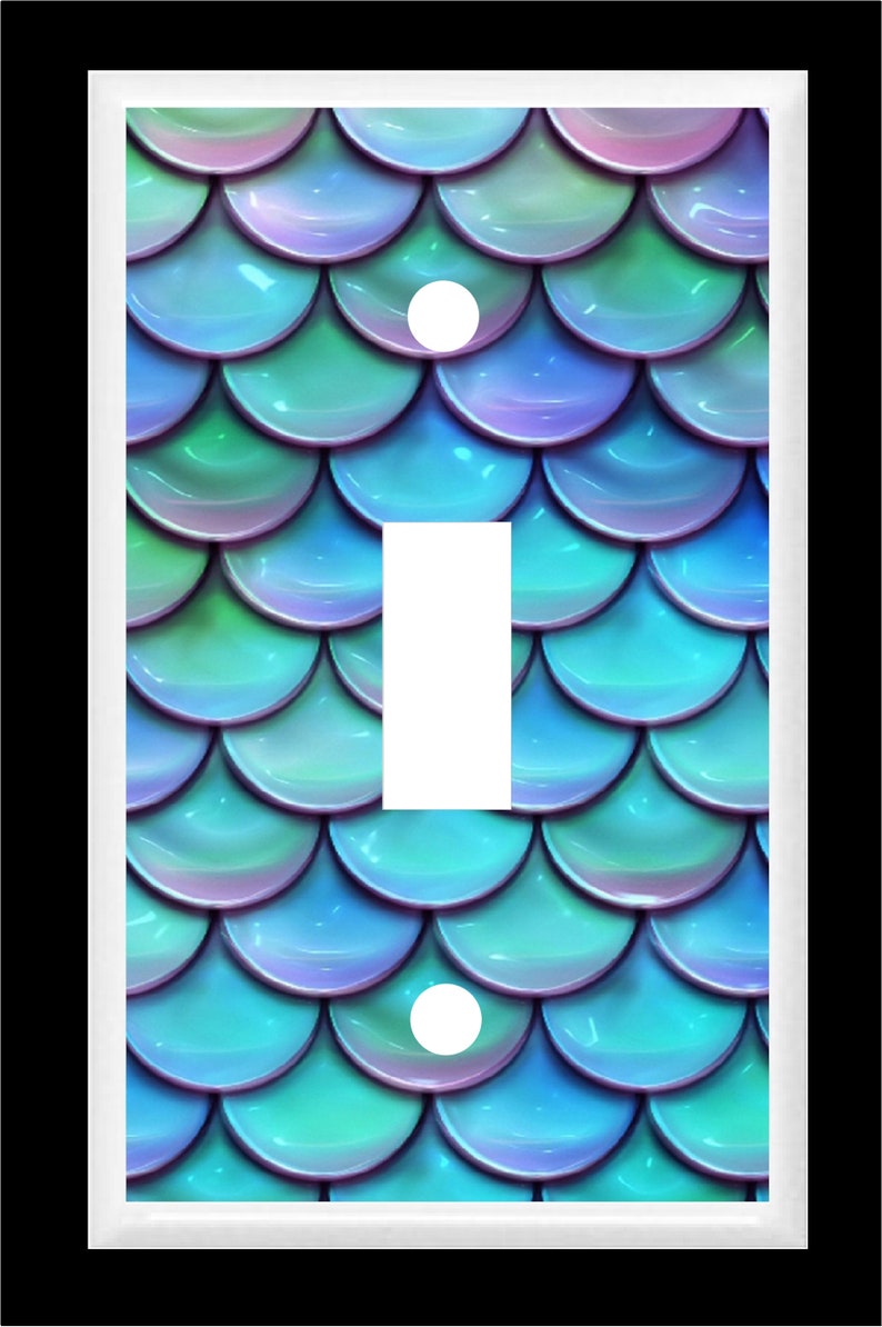 Mermaid Tail Fish Scales Light Switch Cover Plate 1 or | Etsy