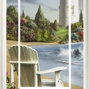 Lighthouse Beach Adirondack Beach Chair Ocean Light Switch Cover Plate ...