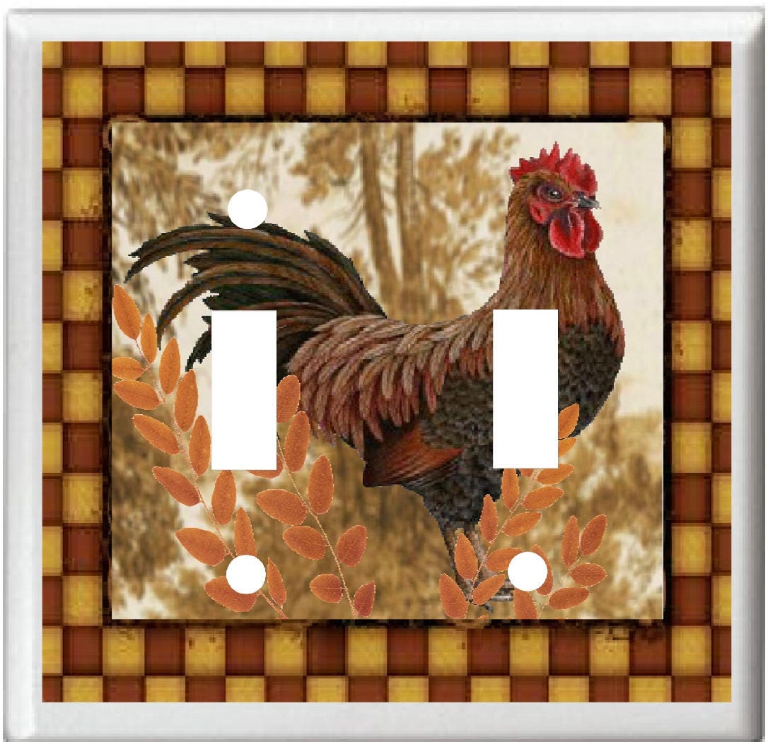 COUNTRY ROOSTER PRIMITIVE Light Switch Cover Plate # 2 You Pick Plate ...