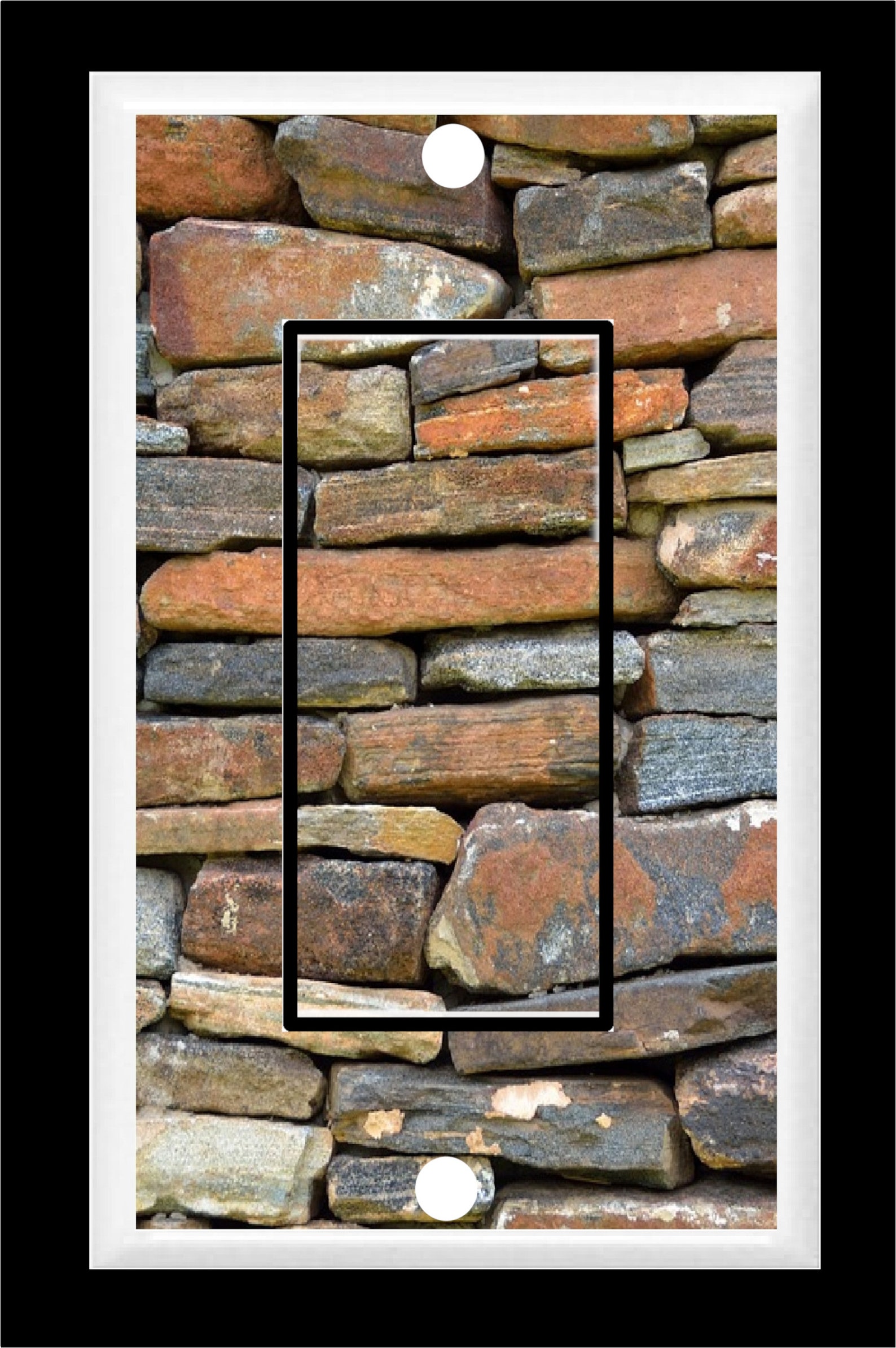 FAUX STACKED STONE Light Switch Cover Plate or Outlet Home Decor - Etsy