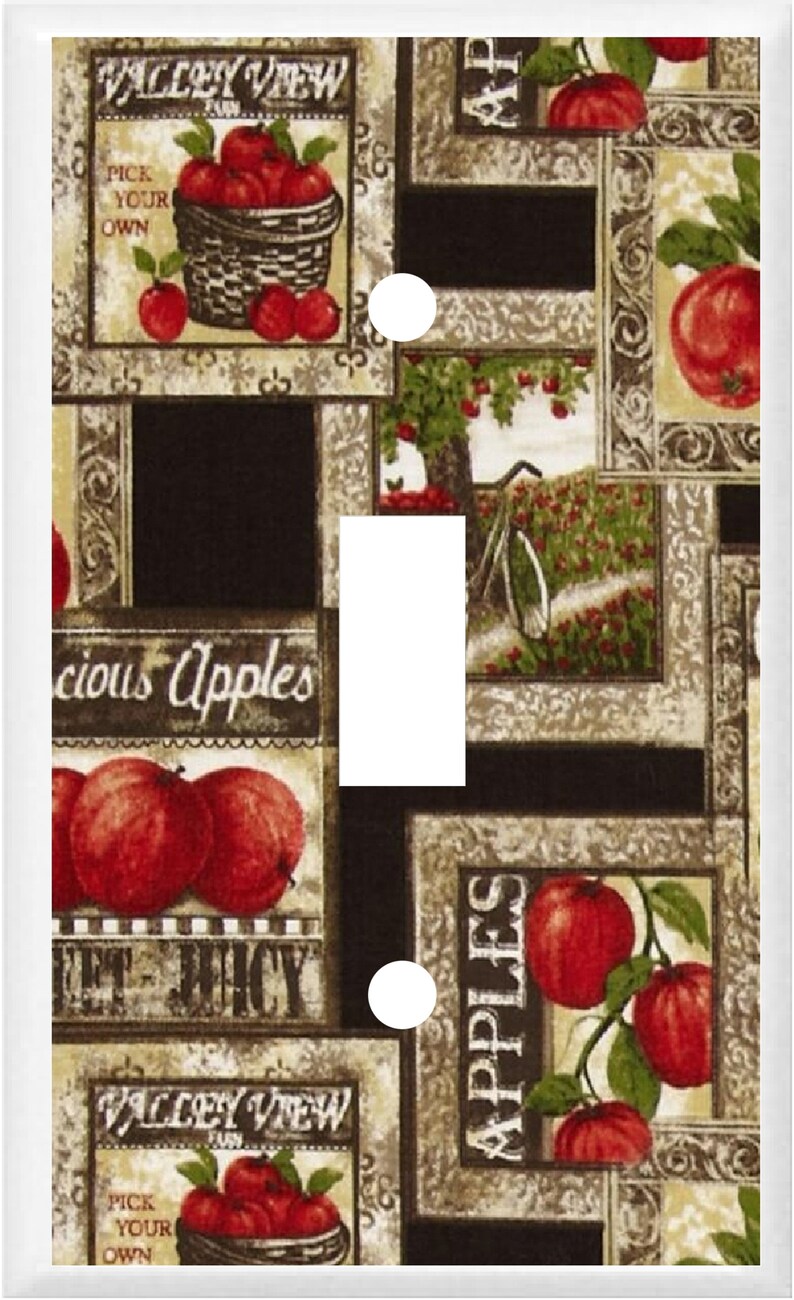Red Apple Vintage Labels Brands, Light Switch Cover Plate or Outlet ...