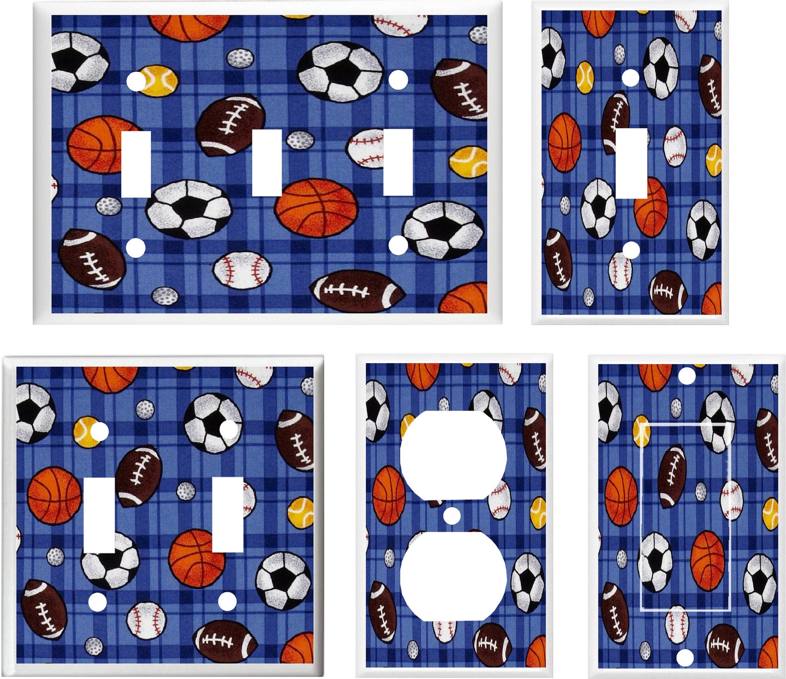 All Sports Light Switch Cover Plate or Outlet Boys Room Decor You Pick ...