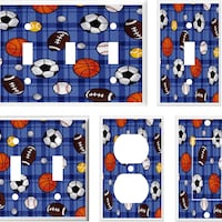 All Sports Light Switch Cover Plate or Outlet Boys Room Decor You Pick ...