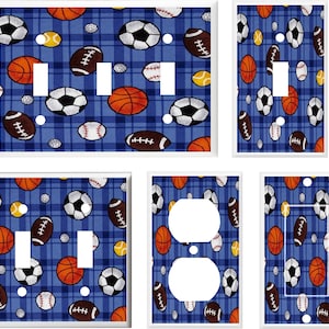 All Sports Light Switch Cover Plate or Outlet Boys Room Decor You Pick ...