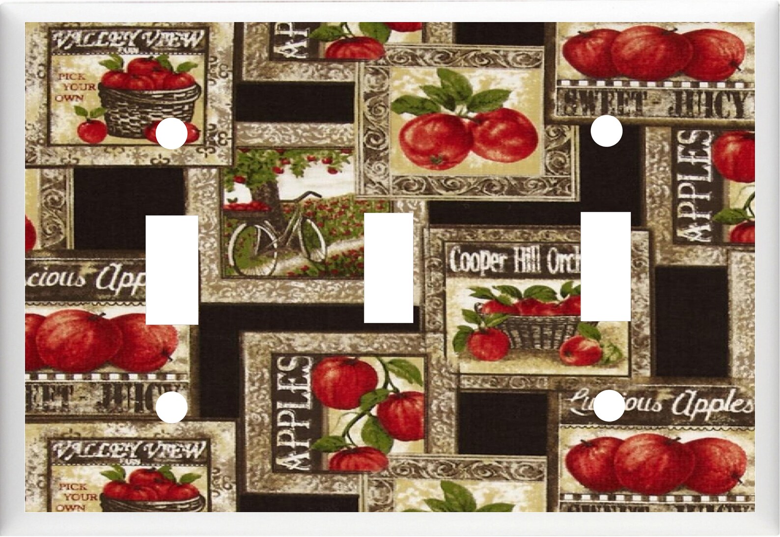 Red Apple Vintage Labels Brands Light Switch Cover Plate or | Etsy