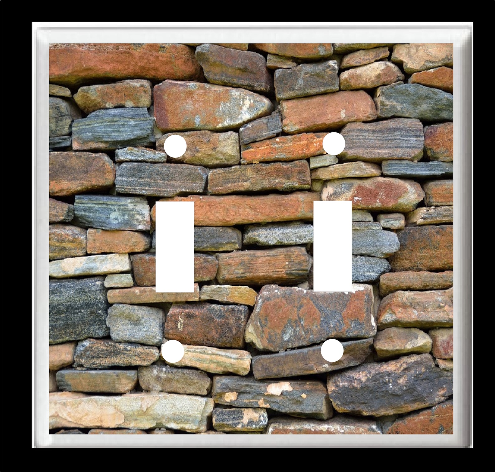 FAUX STACKED STONE Light Switch Cover Plate or Outlet Home Decor - Etsy